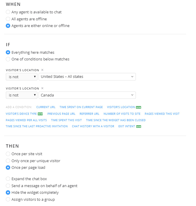 Setting up the automatic triggers | Chatra insights